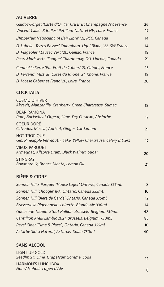 French Food Toronto - Wine & Cocktail Bar Downtown Toronto